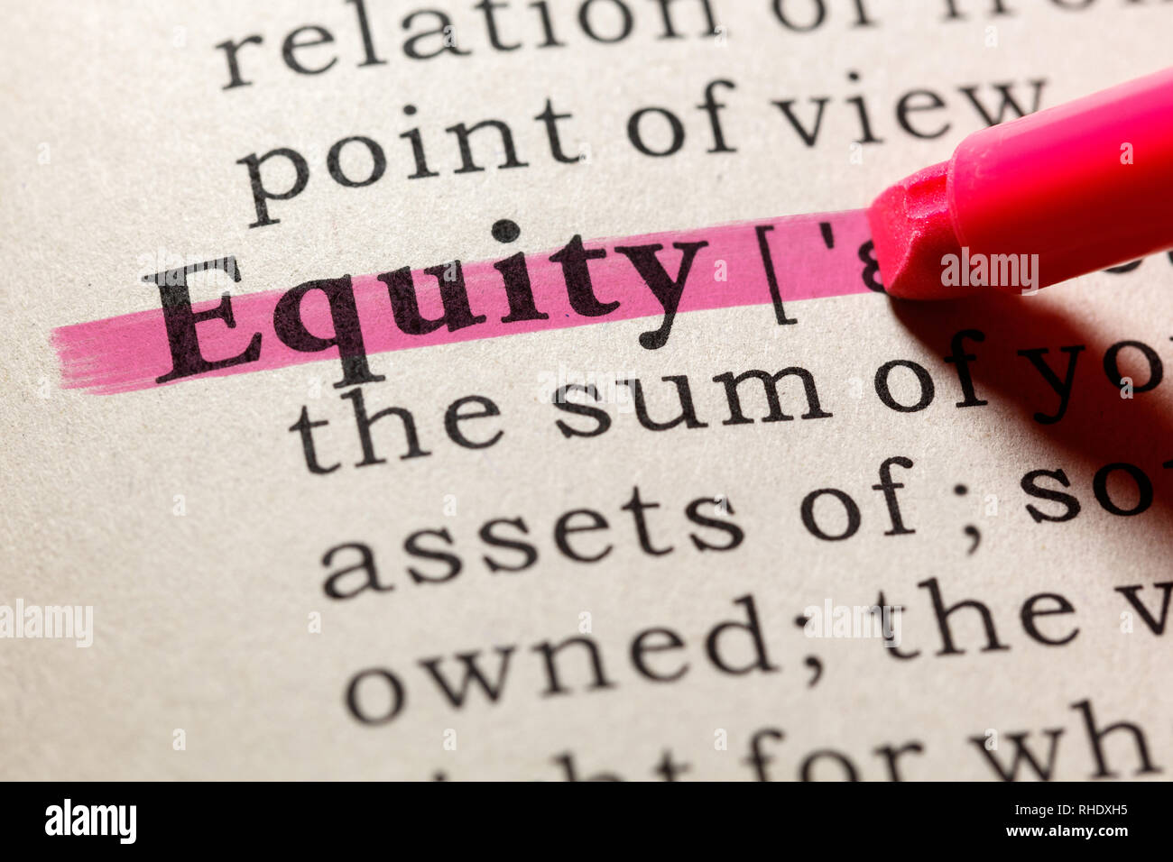 Equity word hi-res stock photography and images - Alamy