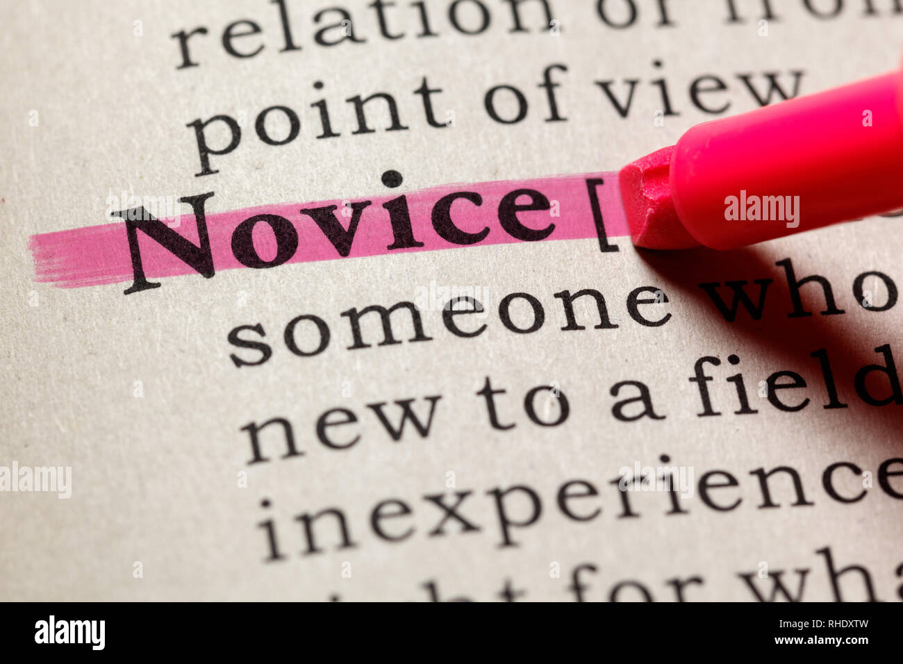 Fake Dictionary, Dictionary definition of the word novice. including ...