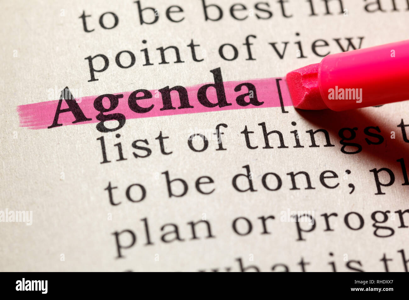 Fake Dictionary, Dictionary definition of the word agenda. including ...