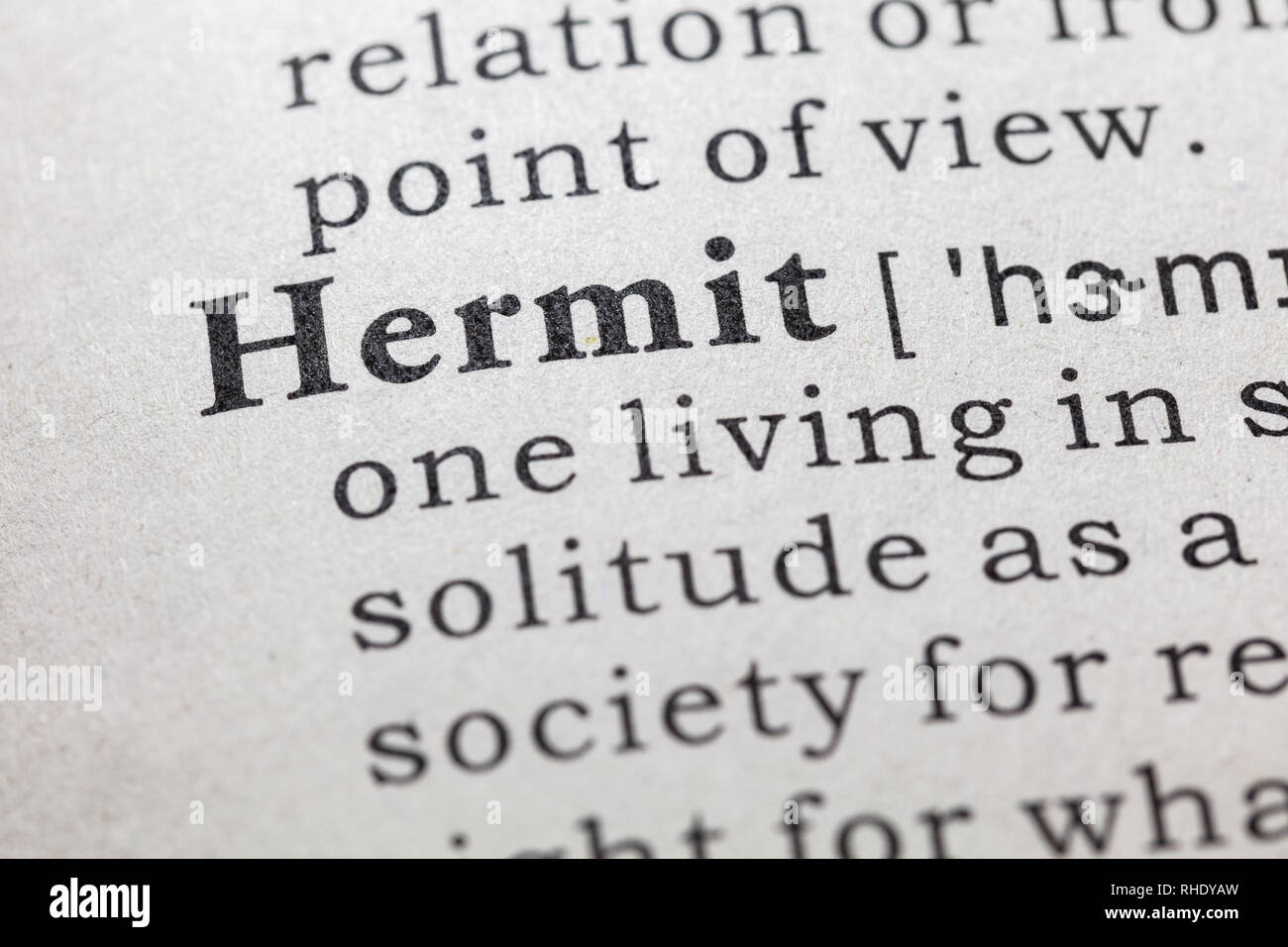 Fake Dictionary, Dictionary definition of the word hermit. including ...