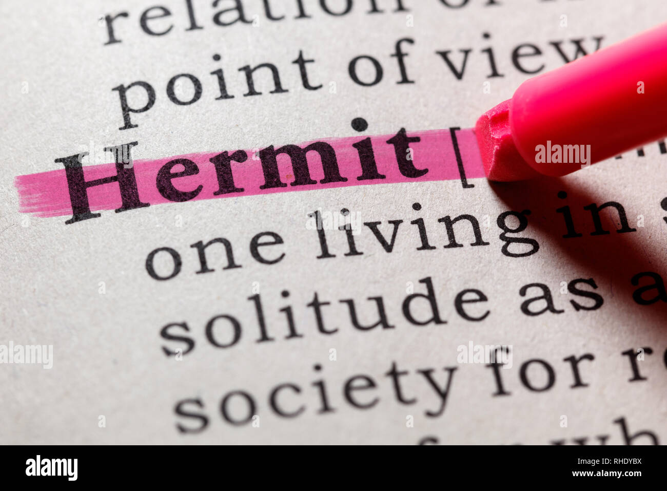 Fake Dictionary, Dictionary definition of the word hermit. including ...
