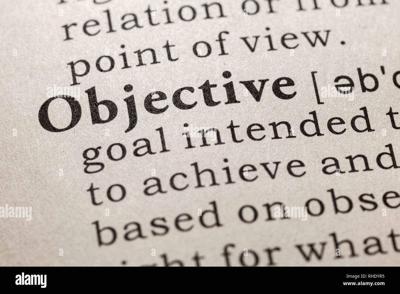 Fake Dictionary, Dictionary definition of the word objective. including ...
