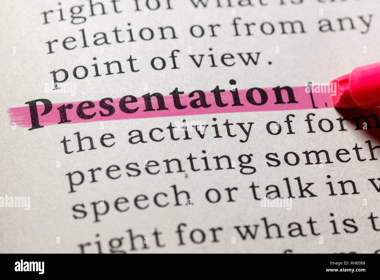 Fake Dictionary, Dictionary definition of the word presentation ...