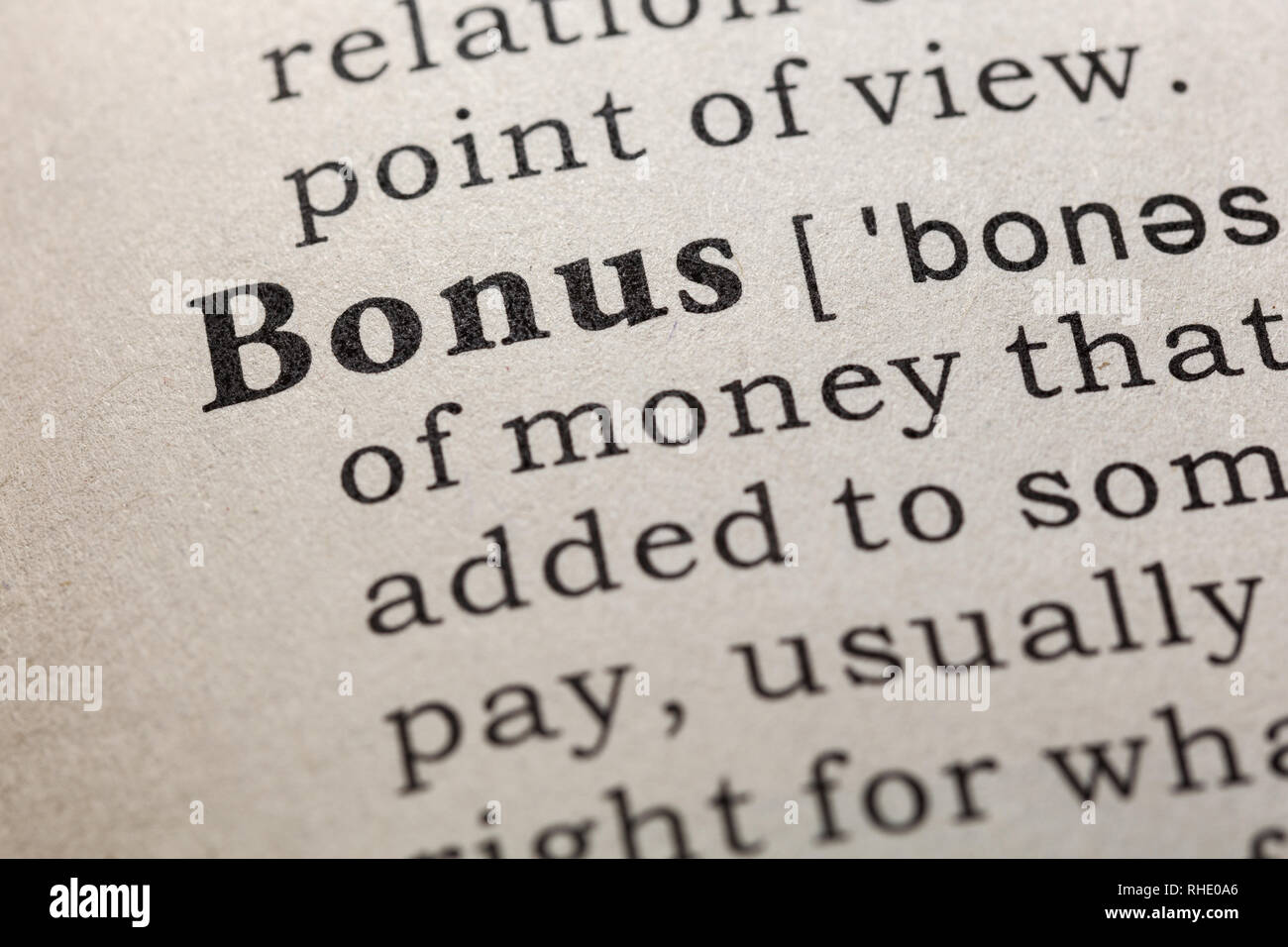 Fake Dictionary, Dictionary definition of the word bonus. including key ...