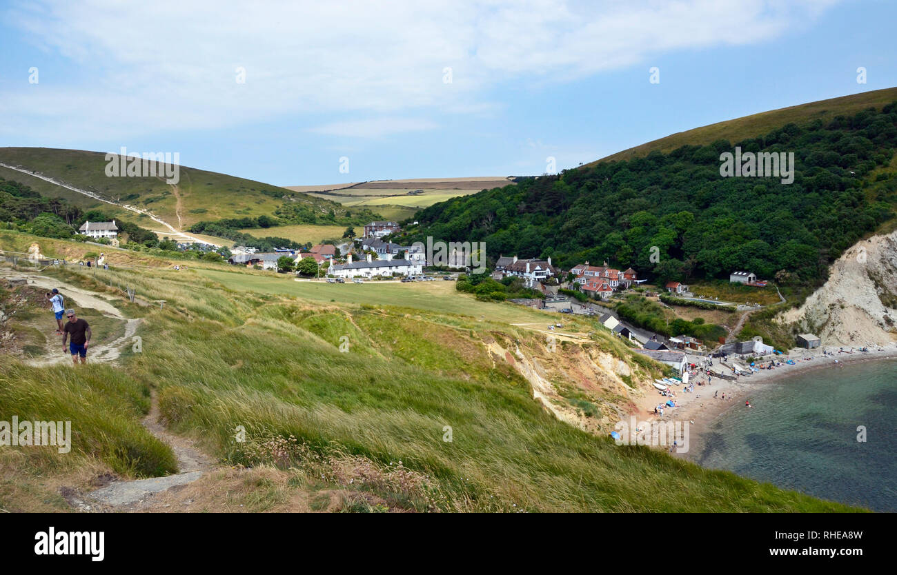 Lulworth cove aerial hi-res stock photography and images - Alamy