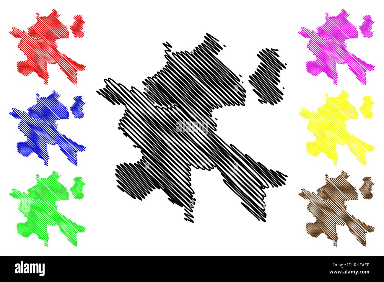 Zilina City (Slovakia, Slovak Republic city) map vector illustration ...