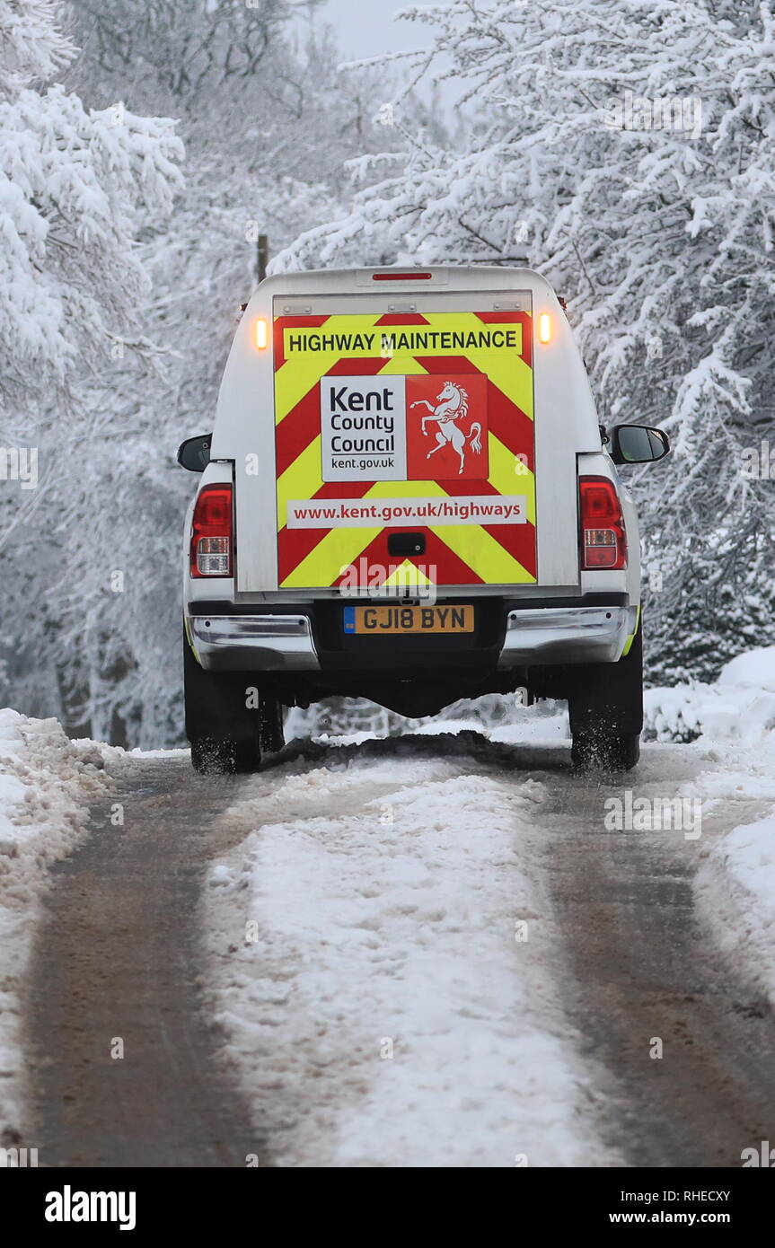 Highways covered with snow hi-res stock photography and images - Alamy