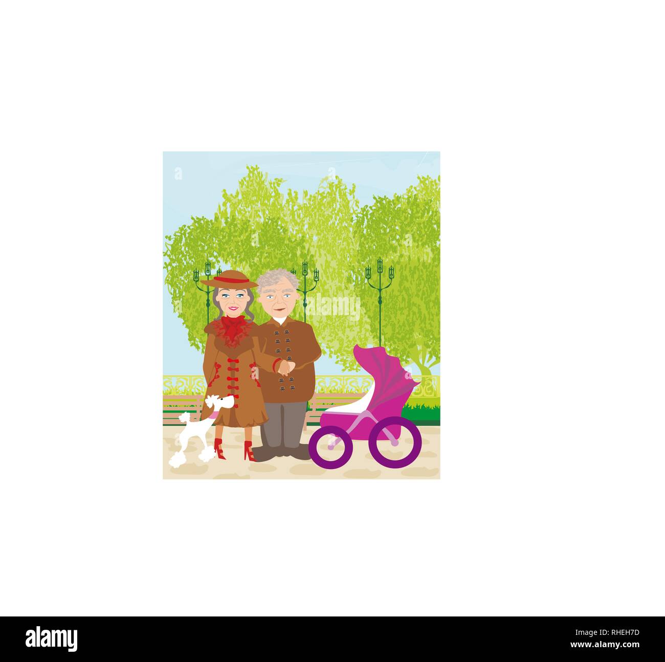 Sunny day walking in Cut Out Stock Images & Pictures - Alamy