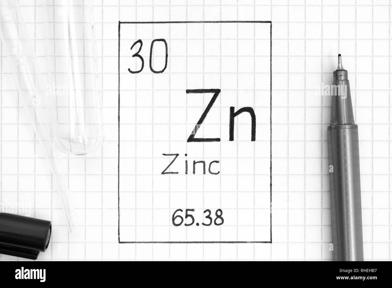 Zinc Chemical Element Periodic Table Science Symbol Stock Pictures,