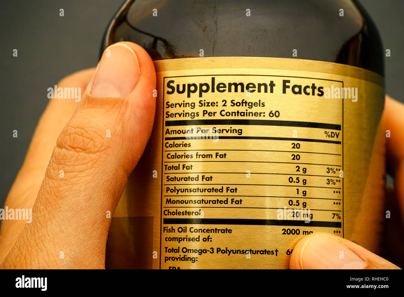 Supplement facts hi-res stock photography and images - Alamy