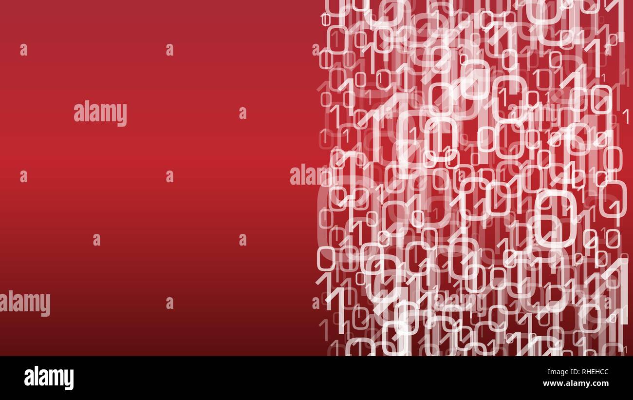 Binary numbers chaos, artificial intelligence database. Zeros ones ... Binary numbers chaos, artificial intelligence database. Zeros ones ...