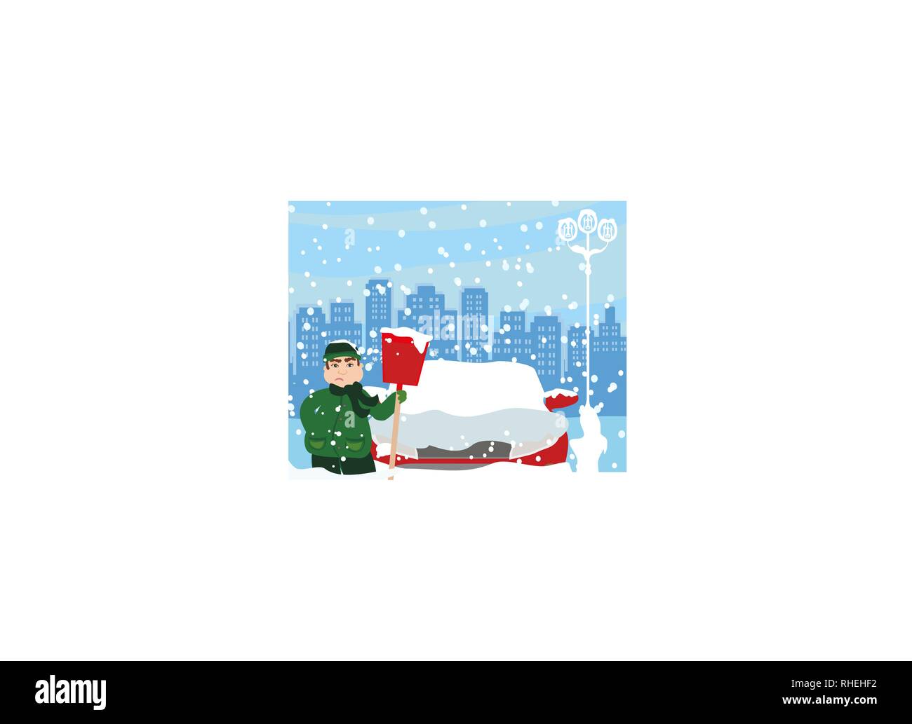 Buried By Snow Stock Vector Images - Alamy