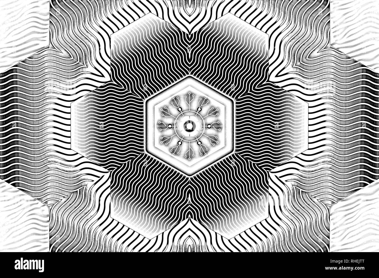 Quantum computing background Black and White Stock Photos & Images - Alamy