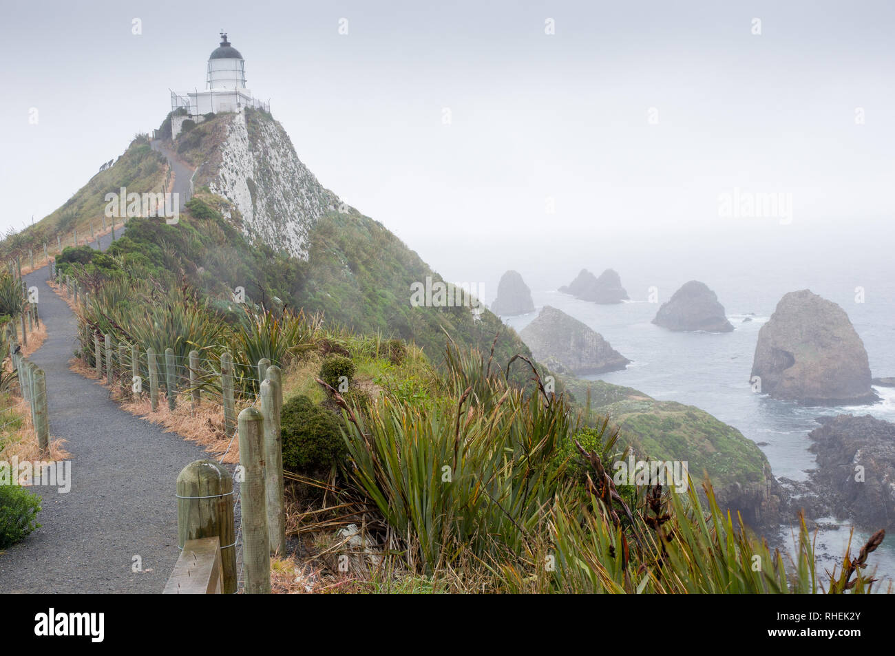 Waipapa Point lighthouse New Zealand Stock Photo - Alamy
