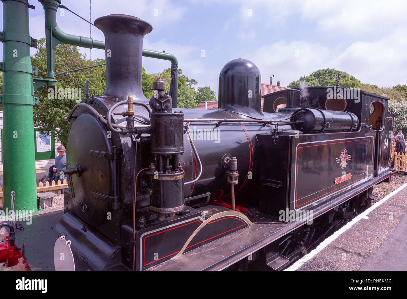 O2 Class Steam Engine, W24 'Calbourne' at Isle of Wight Steam Railway ...
