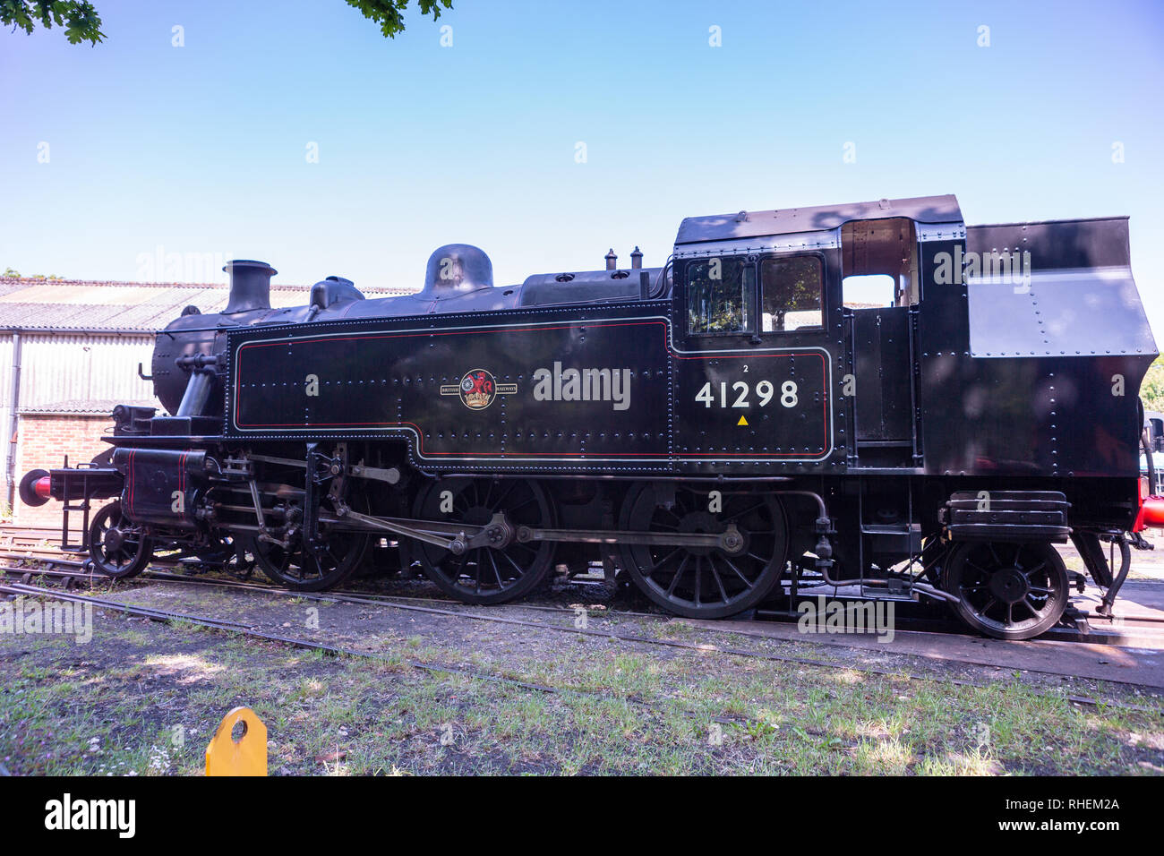 Steam Locomotive, Ivatt Class 2 2-6-2T, No. 41298 at Isle of Wight ...
