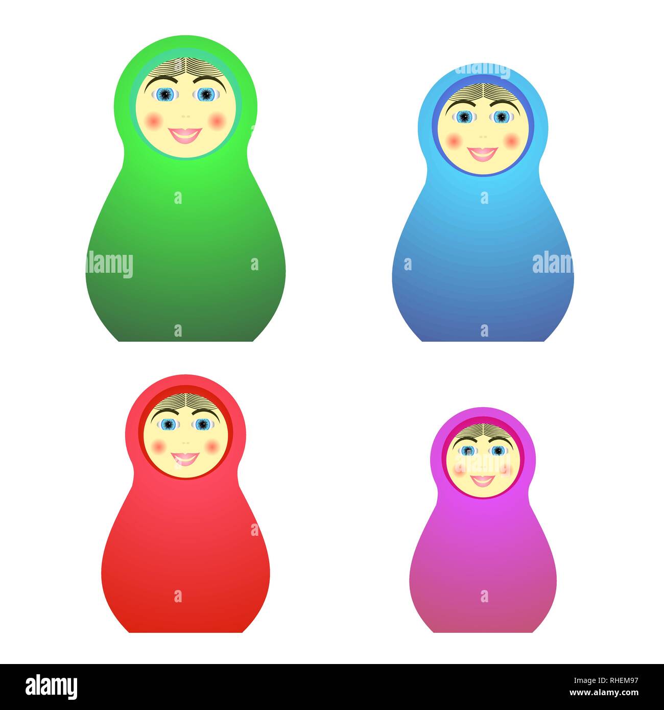 Nesting doll matryoshka Stock Vector Images - Alamy