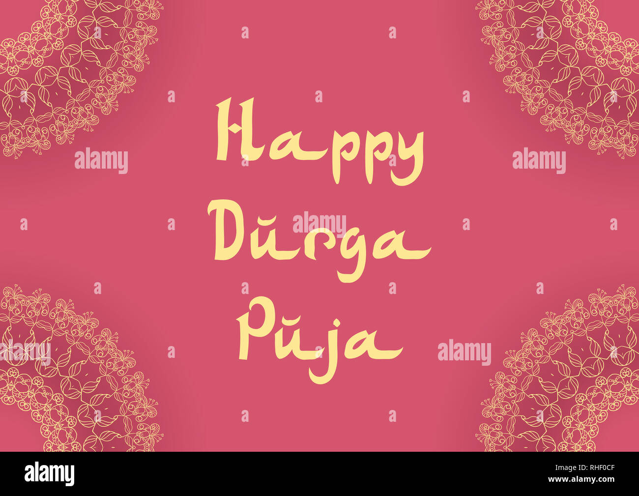 Holiday greetings illustration Durga Puja Stock Photo - Alamy