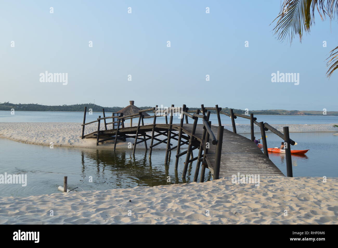 Beautiful Bilene beach and lagoon near Maputo in Mozambique Stock Photo ...