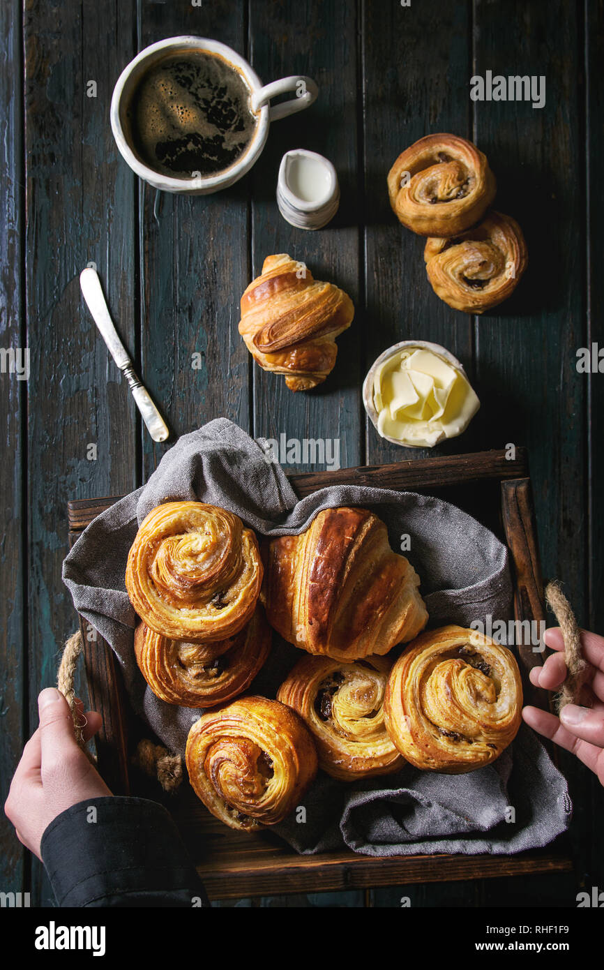 Puff pastry buns Stock Photo - Alamy