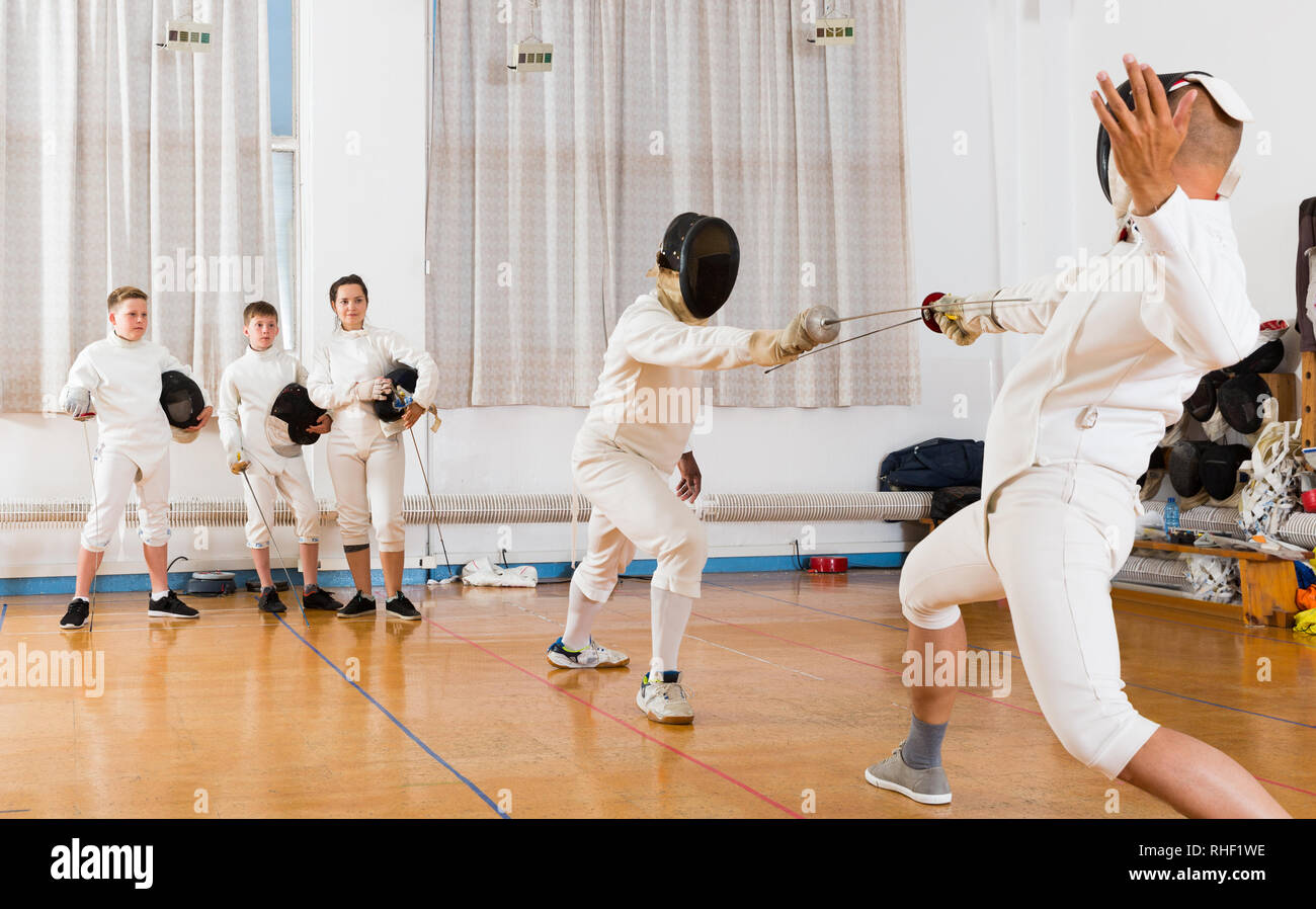 Fencers teenage hi-res stock photography and images - Alamy
