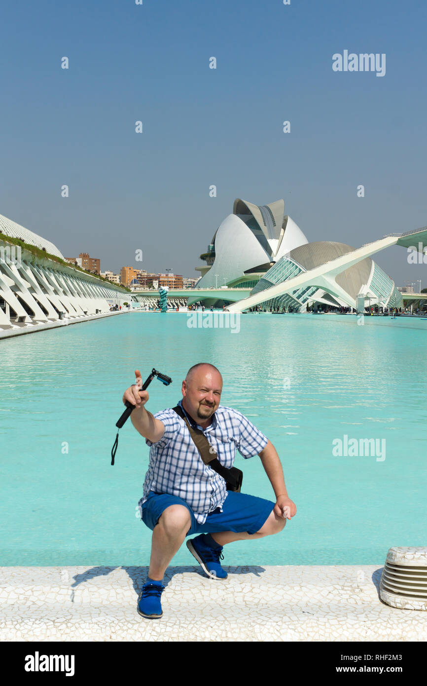 man first appeared in a foreign country and very happy Stock Photo - Alamy