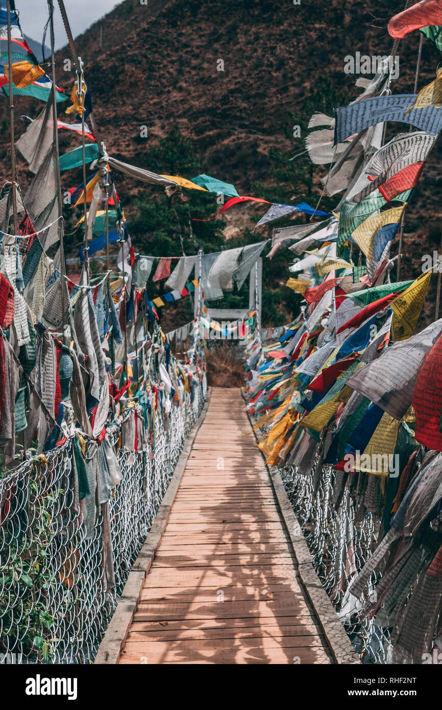 flags on bridge Stock Photo - Alamy
