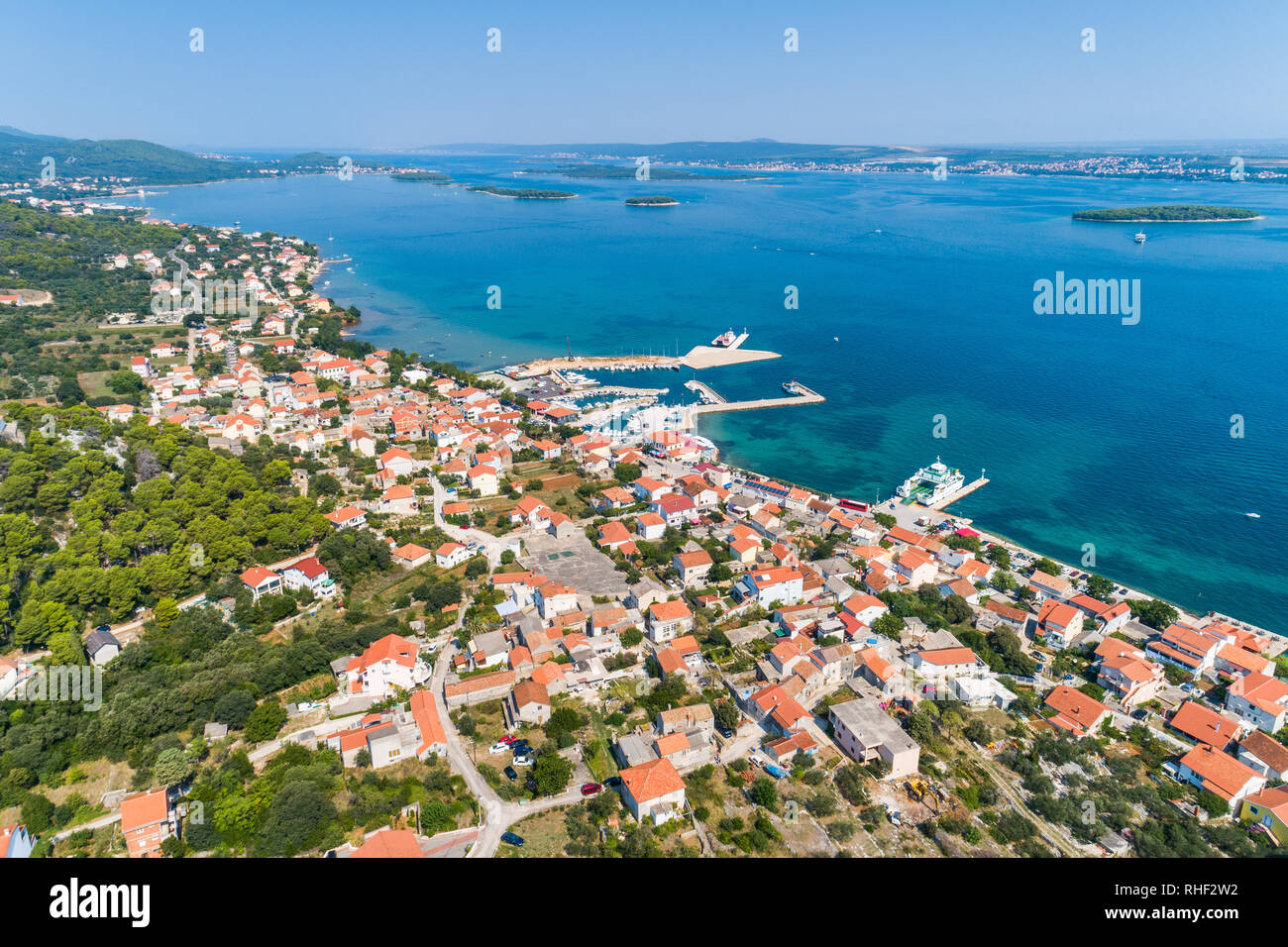 Tkon, town on island Pašman Stock Photo - Alamy