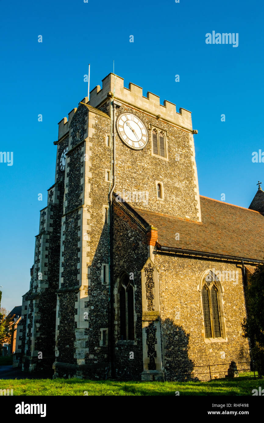 St Mary the Virgin Church, Church Road, Stone, Kent Stock Photo - Alamy