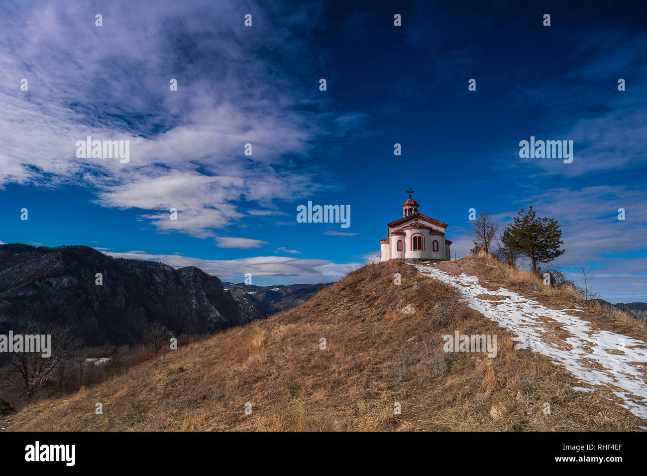 Chapel in the forest in winter hi-res stock photography and images - Alamy