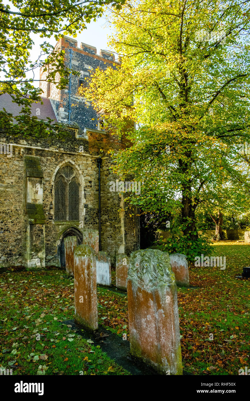 Parish Church of St Botolph, Northfleet, Gravesend, Kent Stock Photo ...
