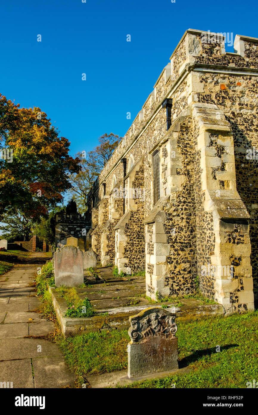 Parish Church of St Botolph, Northfleet, Gravesend, Kent Stock Photo ...