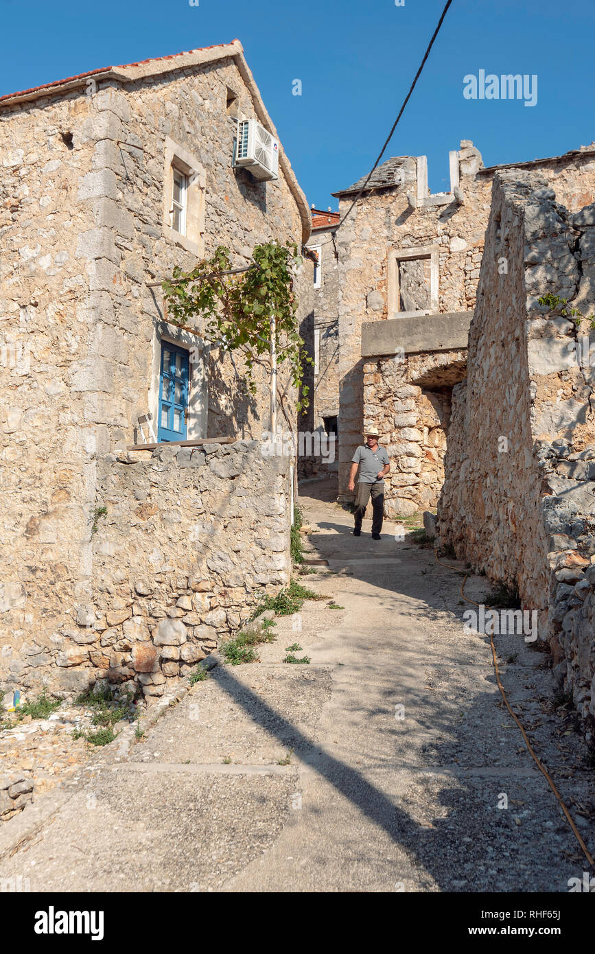 A visitor to Velo Grabje, Hvar, Croatia Stock Photo - Alamy