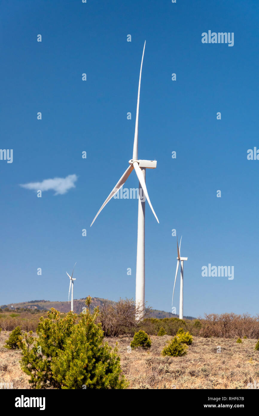 Windmills represent environmentalism and alternative energy, in a field ...
