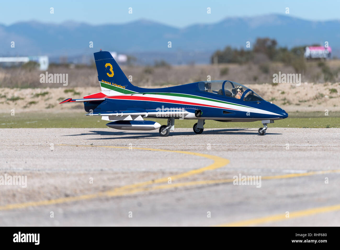 RC model Aermacchi MB 339 turbine powered Stock Photo - Alamy