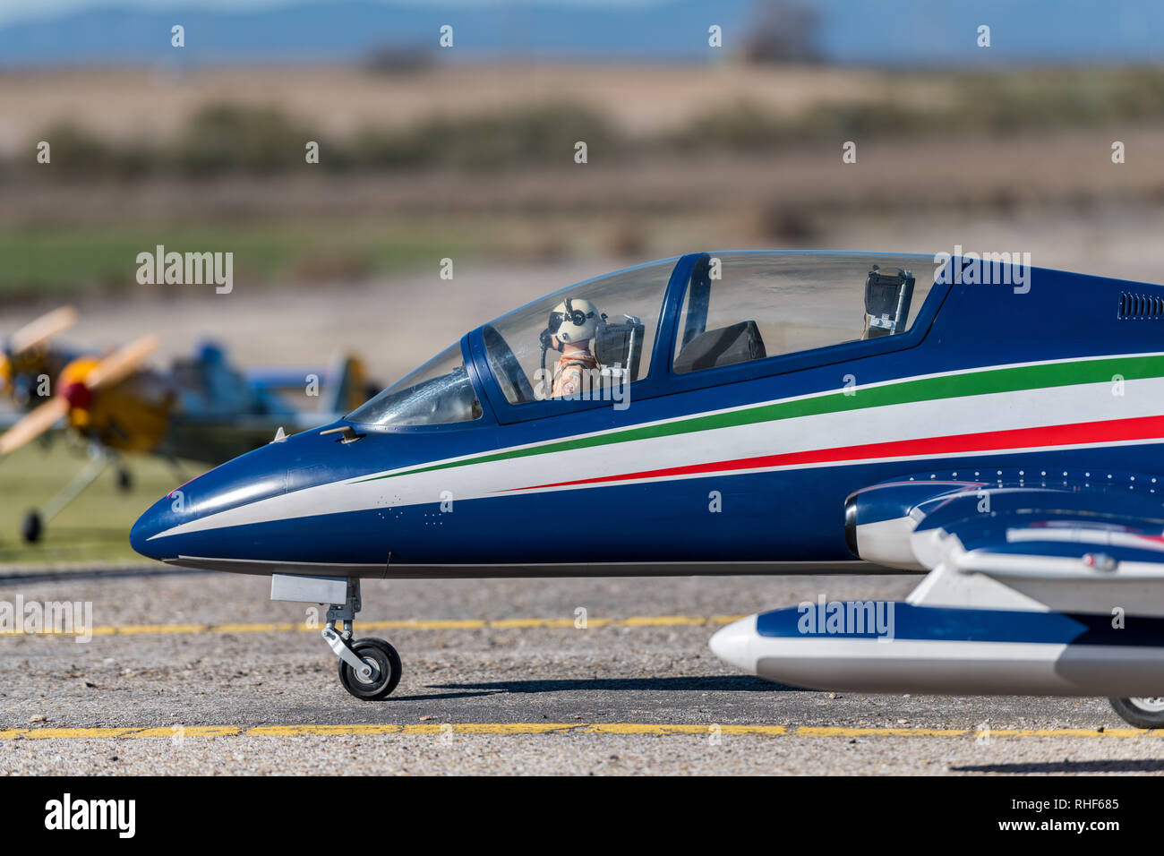 RC model Aermacchi MB 339 turbine powered Stock Photo - Alamy