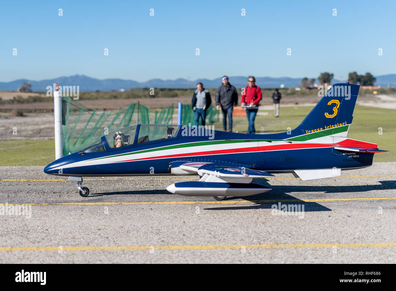 RC model Aermacchi MB 339 turbine powered Stock Photo - Alamy