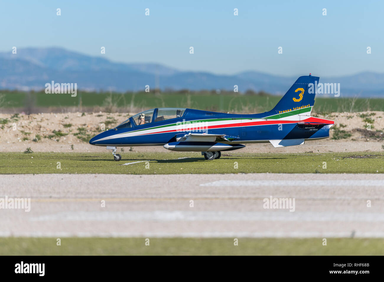 RC model Aermacchi MB 339 turbine powered Stock Photo - Alamy