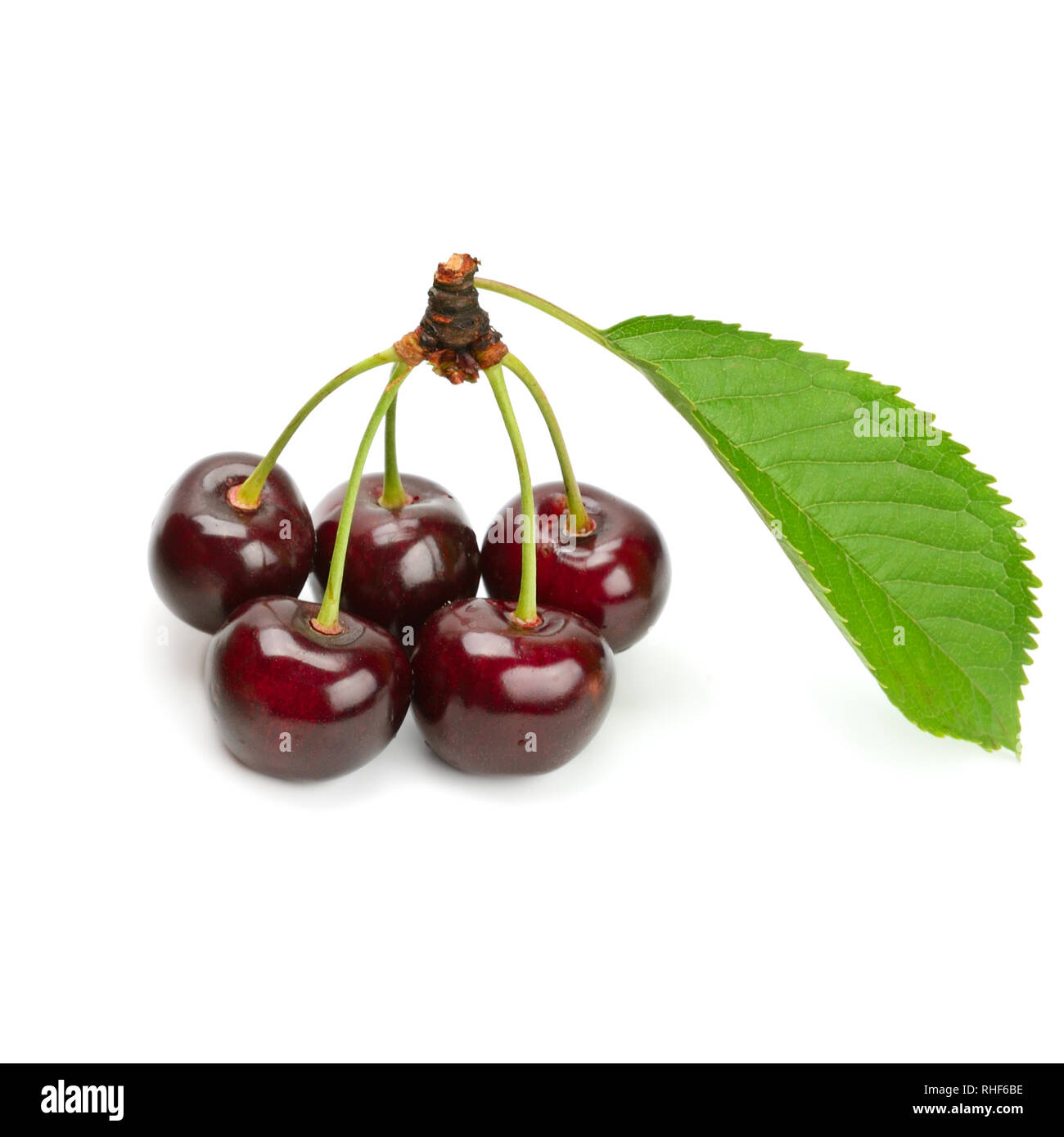 Pile ripe sweet cherries Cut Out Stock Images & Pictures - Alamy