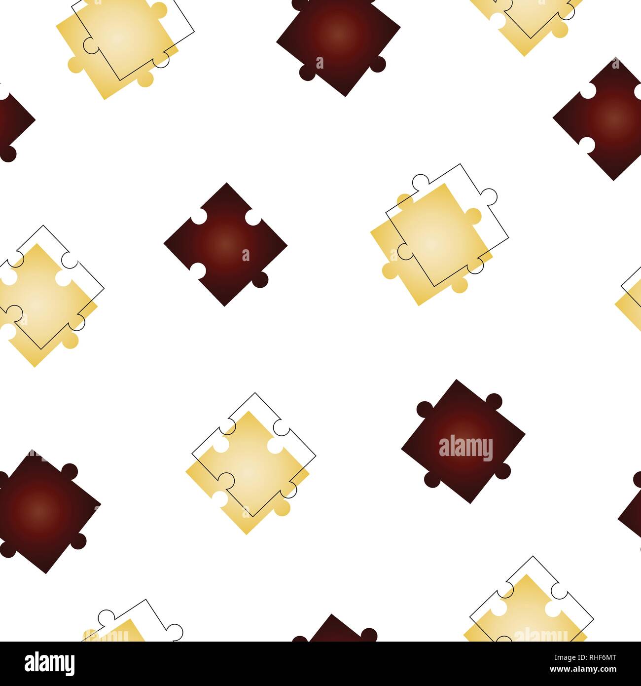 seamless pattern with brown puzzle pieces vector Stock Vector Image ...