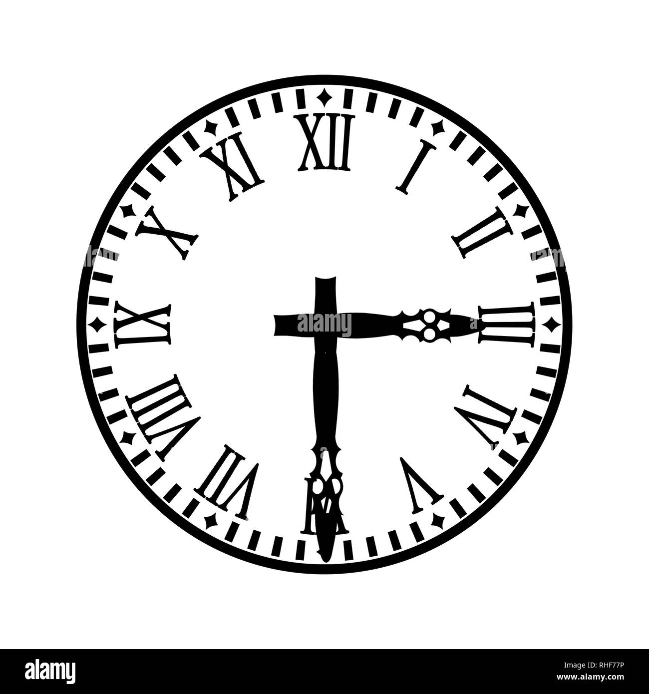 Clock with hour indicator and minute indicator Stock Photo - Alamy