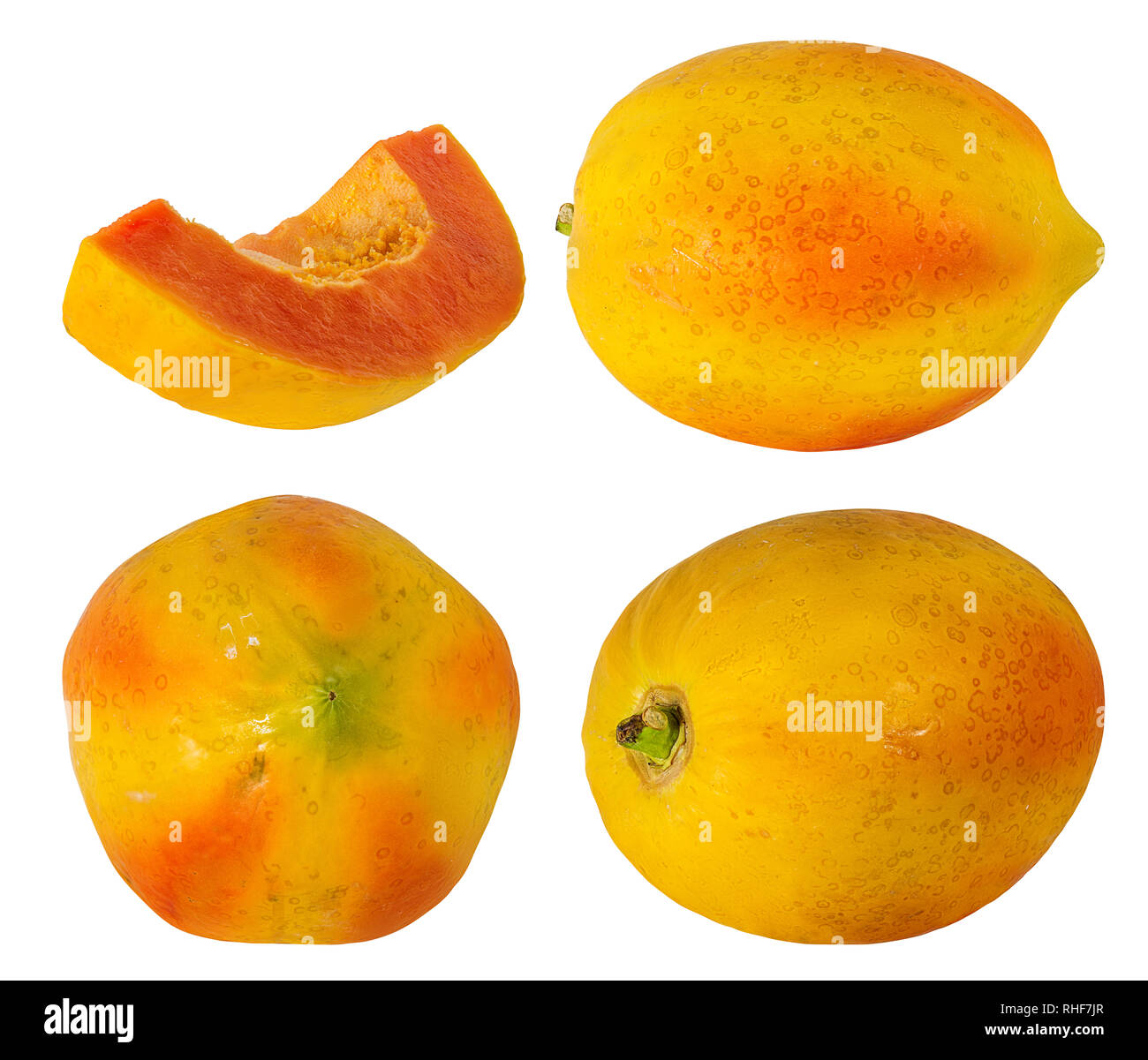 papaya isolated on a white background Stock Photo - Alamy