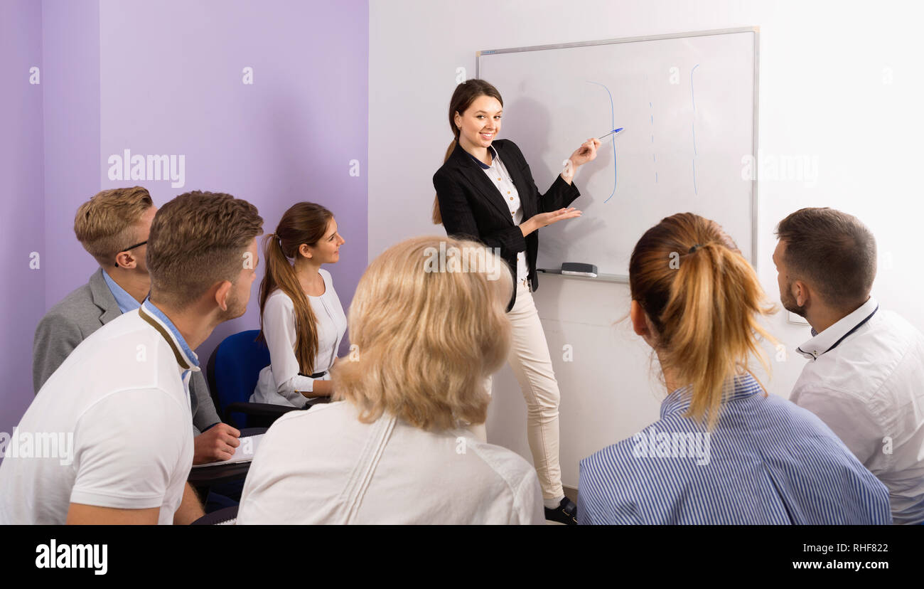 Student giving speech in class hi-res stock photography and images - Alamy