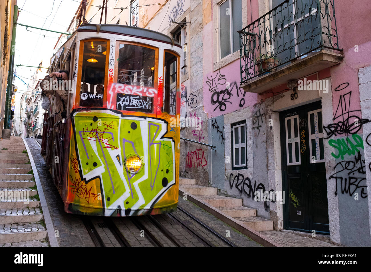 Colourful trams lisbon hi-res stock photography and images - Alamy