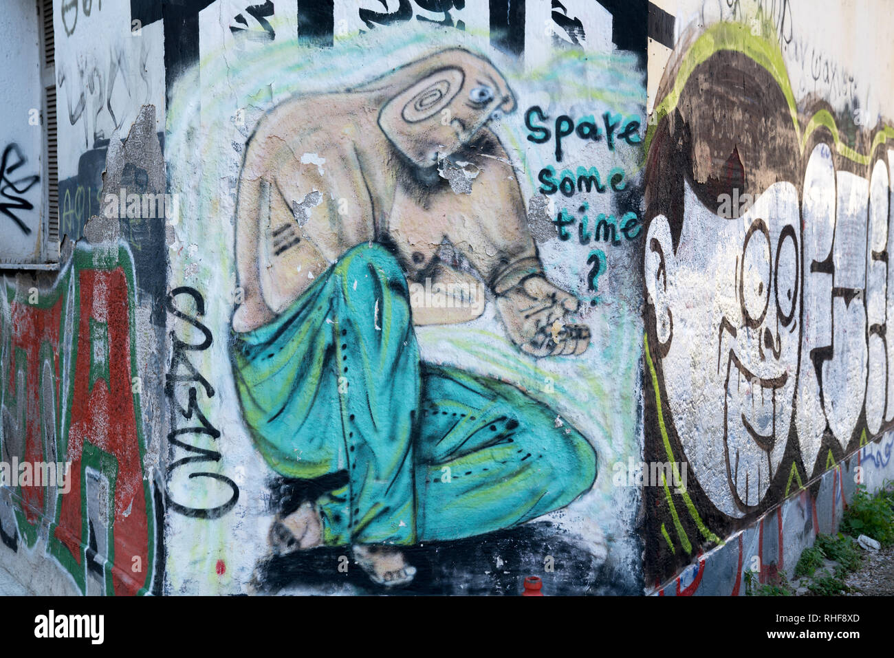 Spare some time? Curated by Ex!t, Exit Stock Photo - Alamy