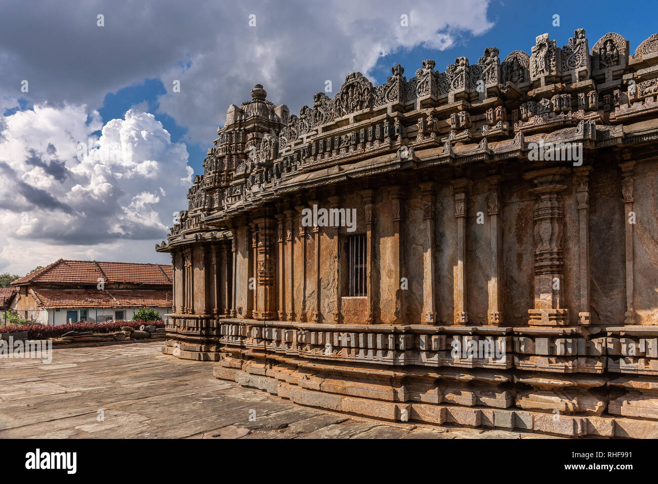 Belavadi, Karnataka, India - November 2, 2013: Veera Narayana Temple ...