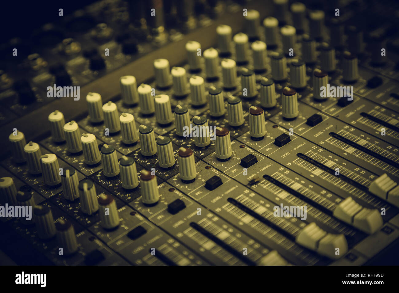 Sound fader board white background hi-res stock photography and images ...