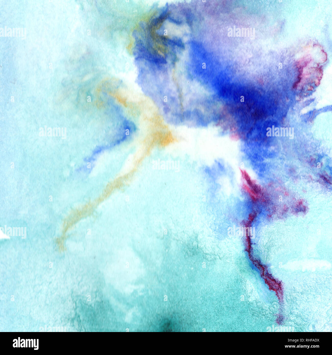 Abstract watercolor paper splash shapes isolated drawing. Illustration ...