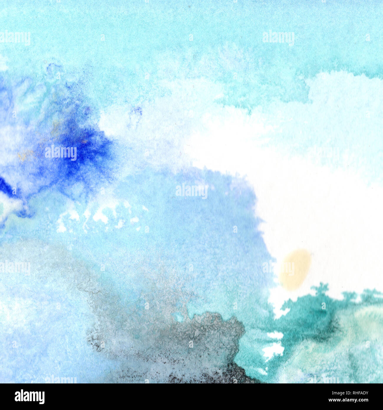 Abstract watercolor paper splash shapes isolated drawing. Illustration ...