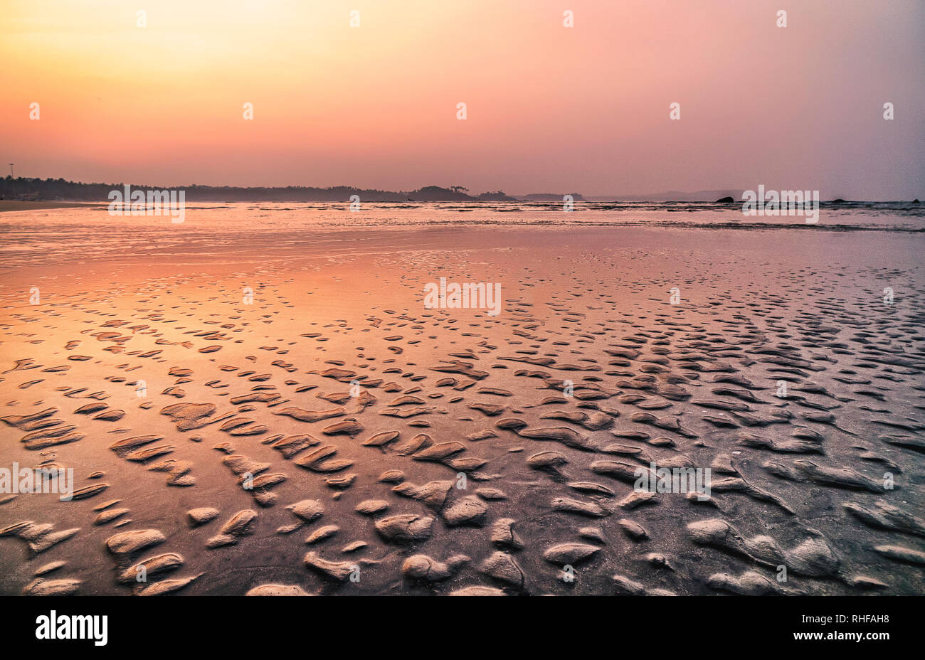 Beach landscape and sea at night tour in the ocean hi-res stock ...